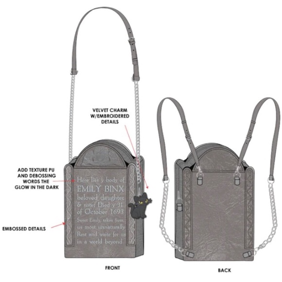Loungefly | Bags | Loungefly Disney Hocus Pocus Tombstone Convertible ...